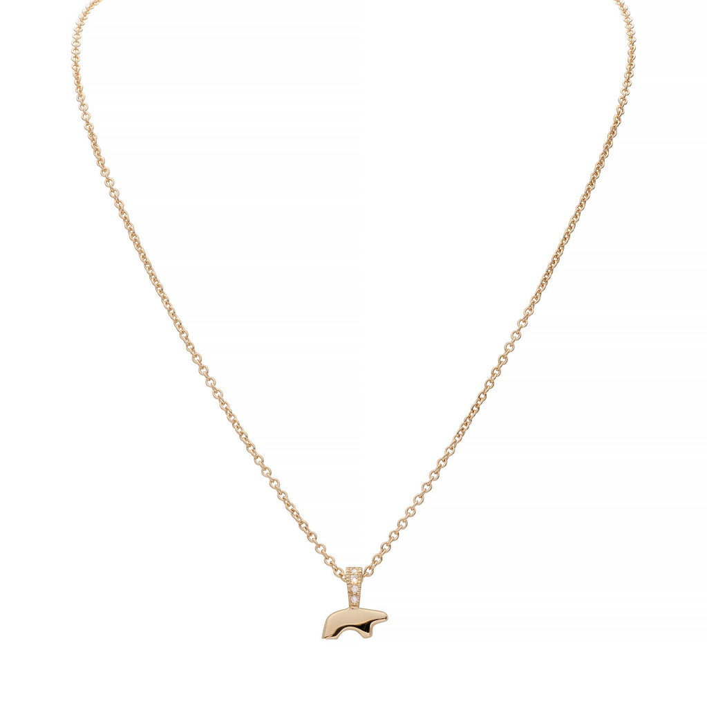 14ky Diamond Bail Pendant – The Golden Bear