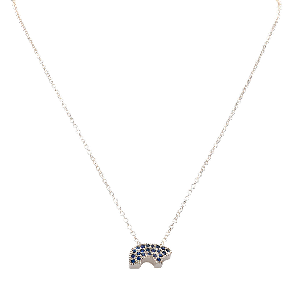 Sapphire Baby Bear Necklace – The Golden Bear