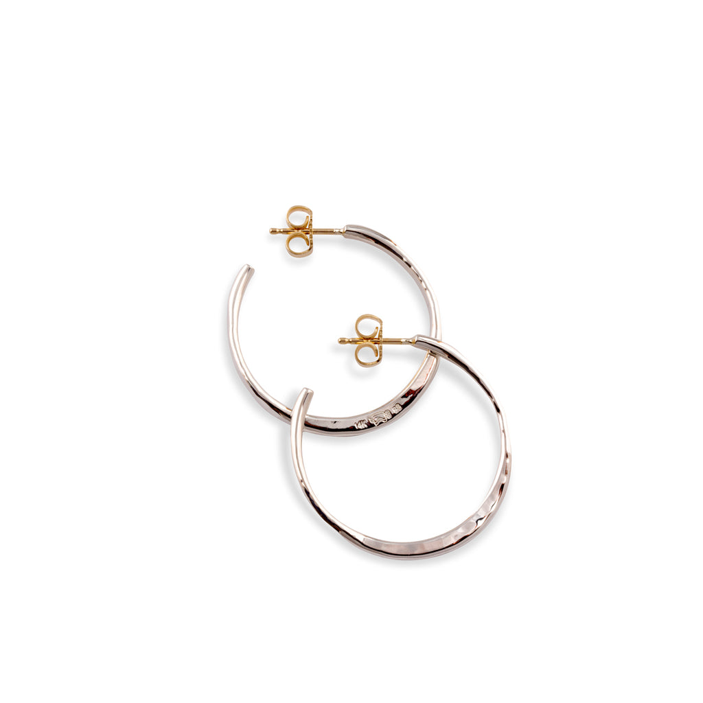 Small Silver Thick & Thin Hoops – The Golden Bear