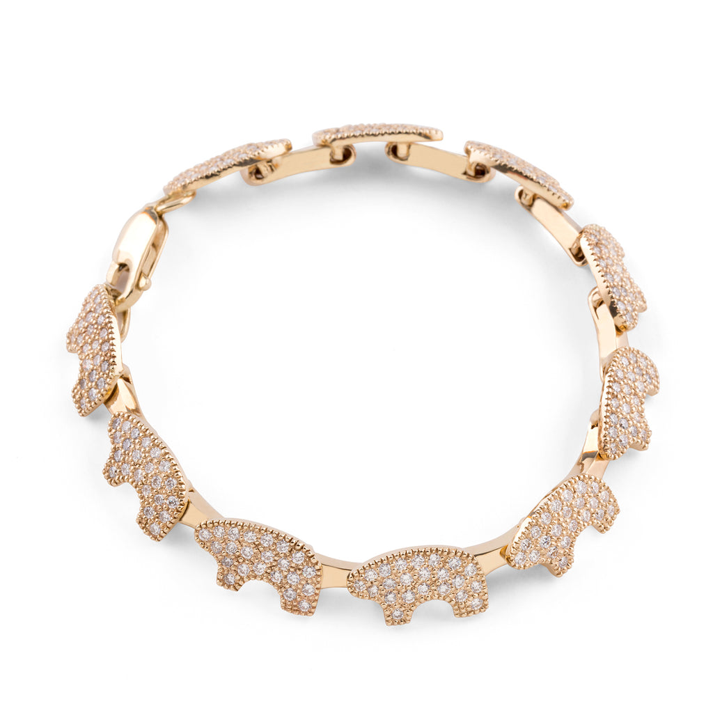Pave Baby Bear Bracelet – The Golden Bear